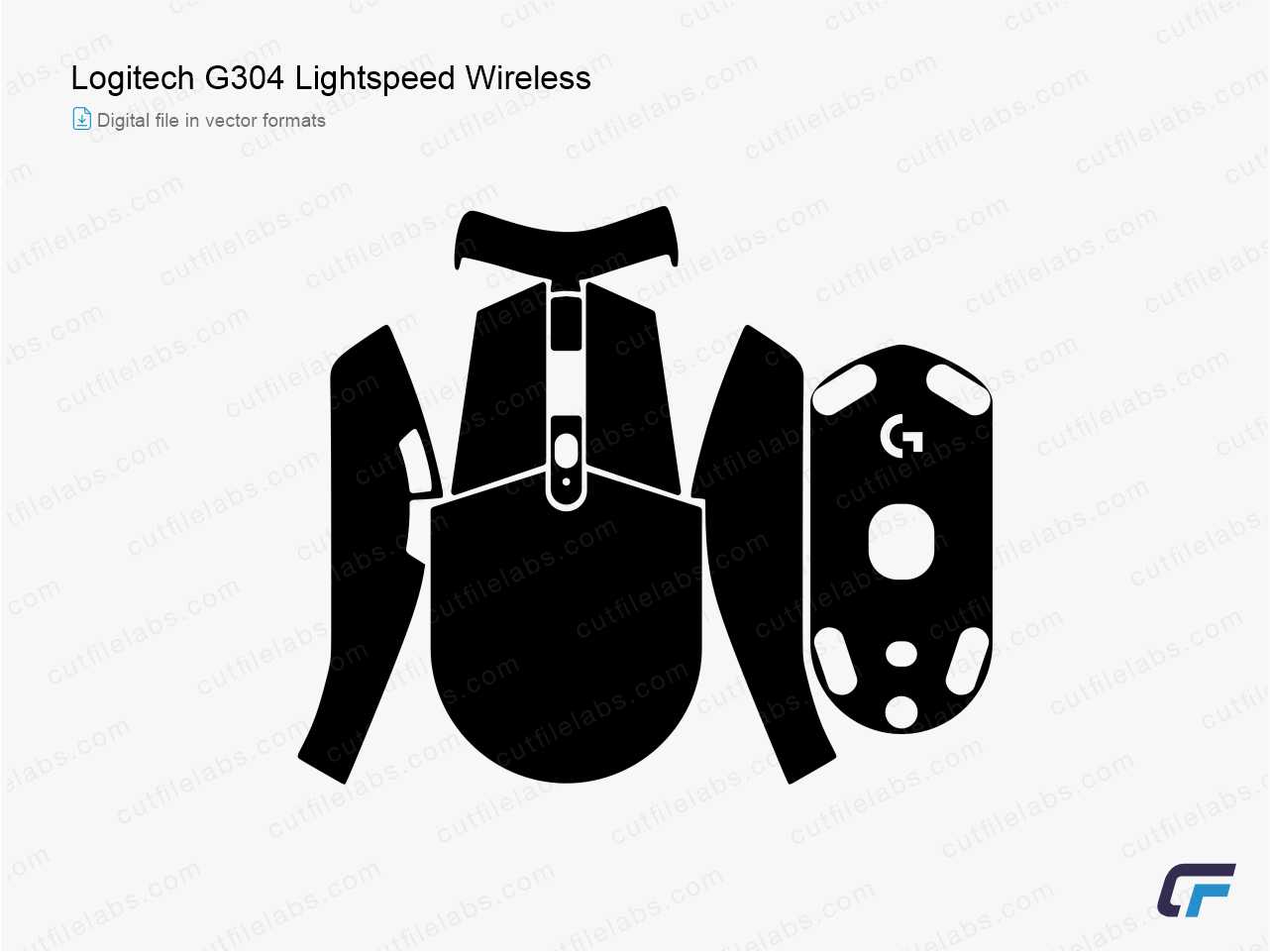 Logitech G304 Lightspeed Wireless Cut File Template | Cut File Labs
