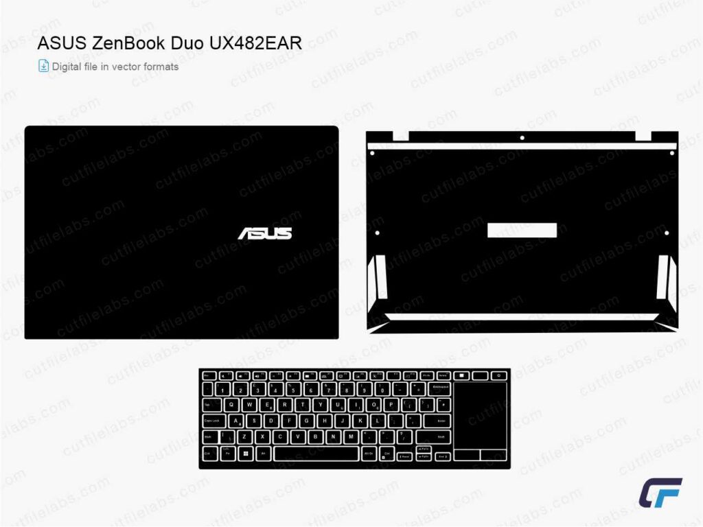Asus ZenBook Duo UX482EAR (2021) Cut File Template | CutFileLabs