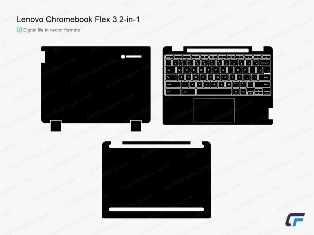 Suface Laptop 1, 2 - 1769 (2017, 2018) Cut File Template Vector ...