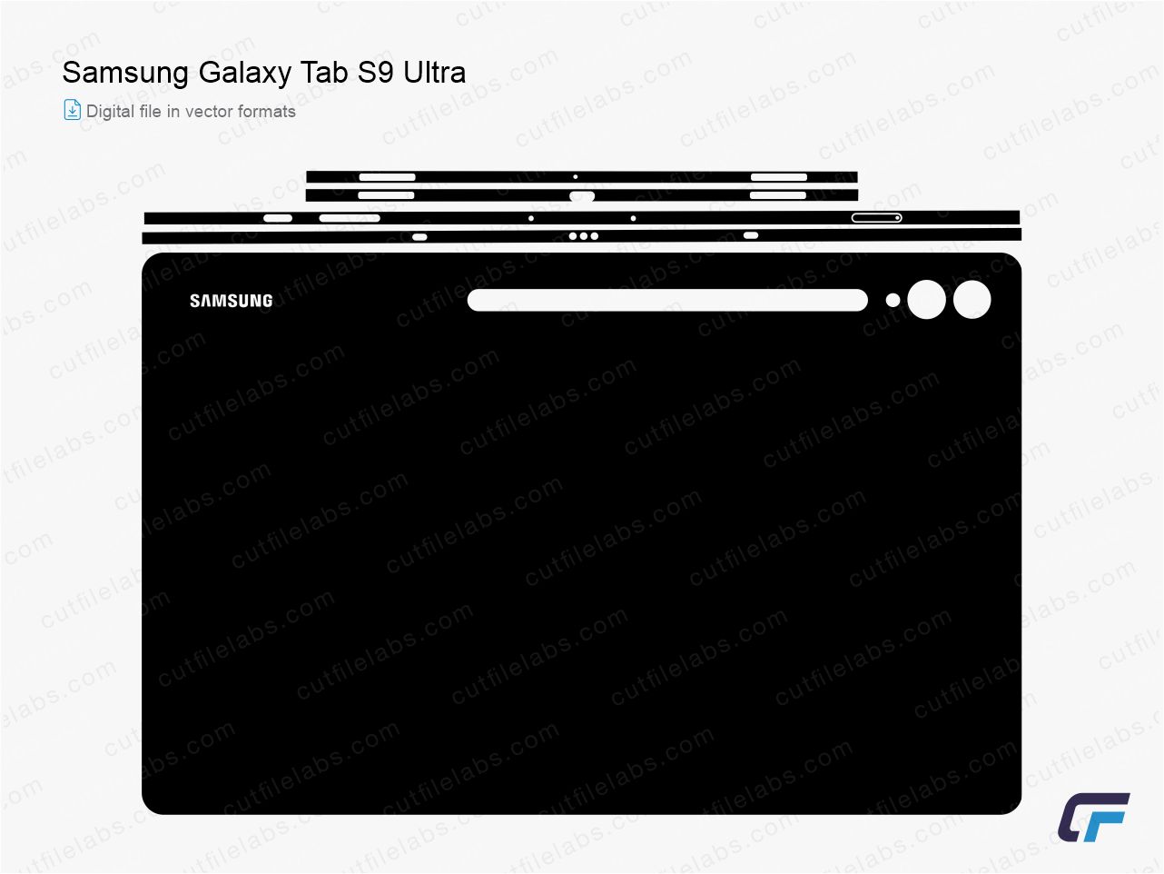 Samsung Galaxy Tab S9 Ultra (2023) Cut File Template | CutFileLabs