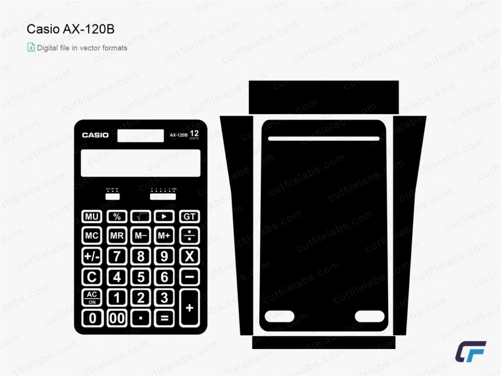 Casio AX-120B Cut File Template | CutFileLabs