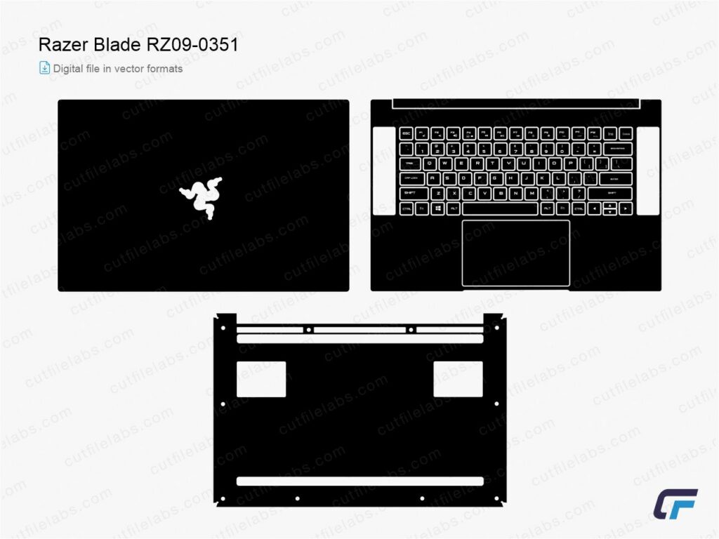 Razer Blade 15 RZ09-0351 (2020) Cut File Template | CutFileLabs