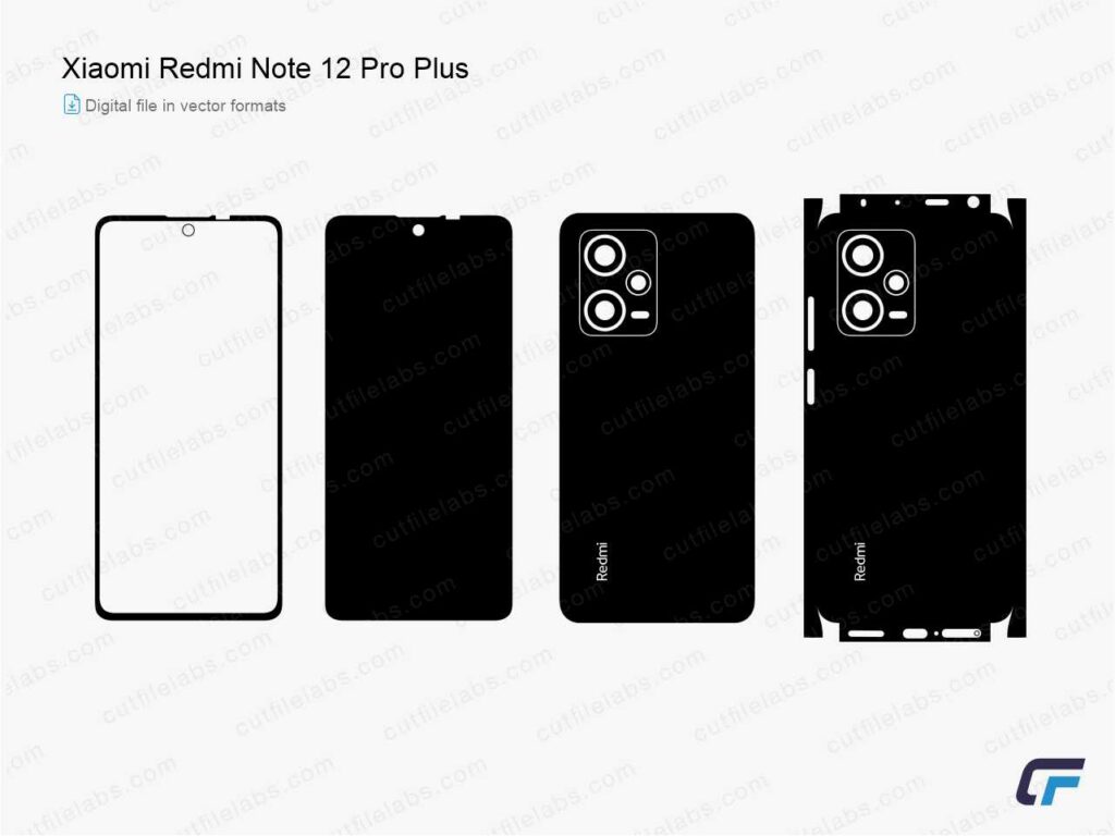 Xiaomi Redmi Note 12 Pro Plus (2023) Cut File Template | CutFileLabs