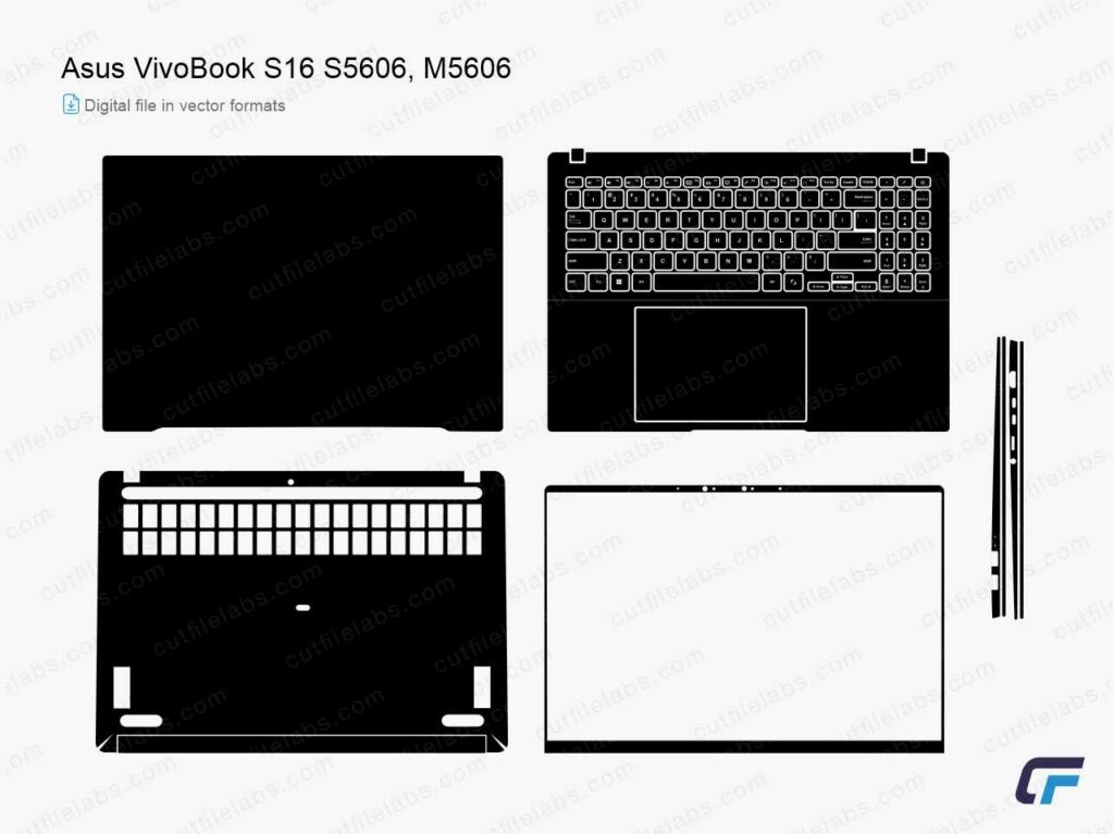 Asus D570D (2019) Cut File Template | CutFileLabs