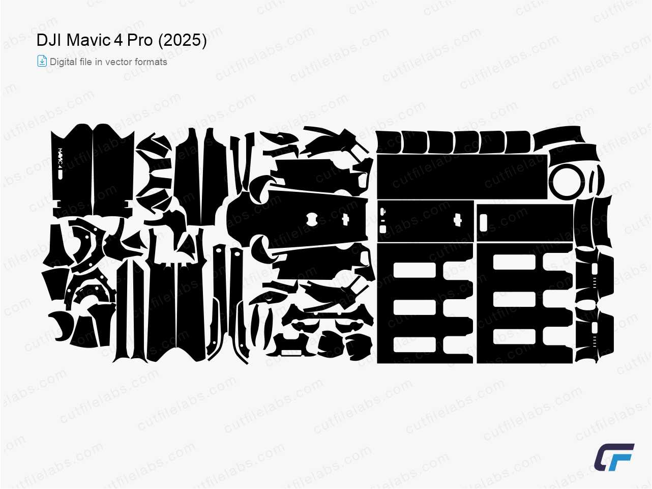 DJI Mavic 4 Pro (2025) Cut File Template | CutFileLabs