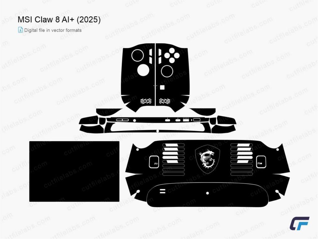 MSI Claw 8 AI+ (2025) Cut File Template | CutFileLabs