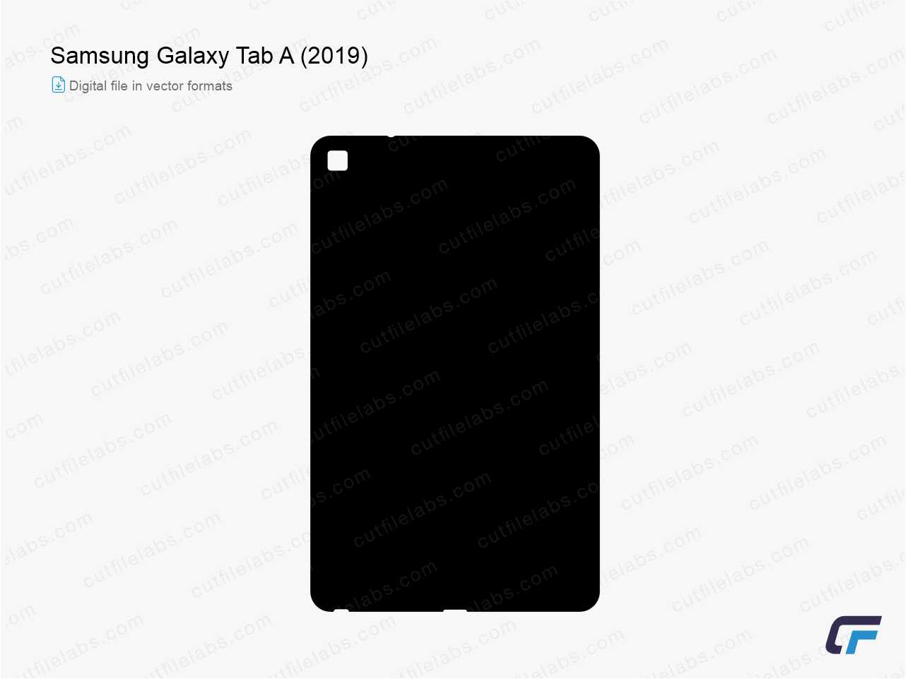 Samsung Galaxy Tab A (2019) Cut File Template | CutFileLabs