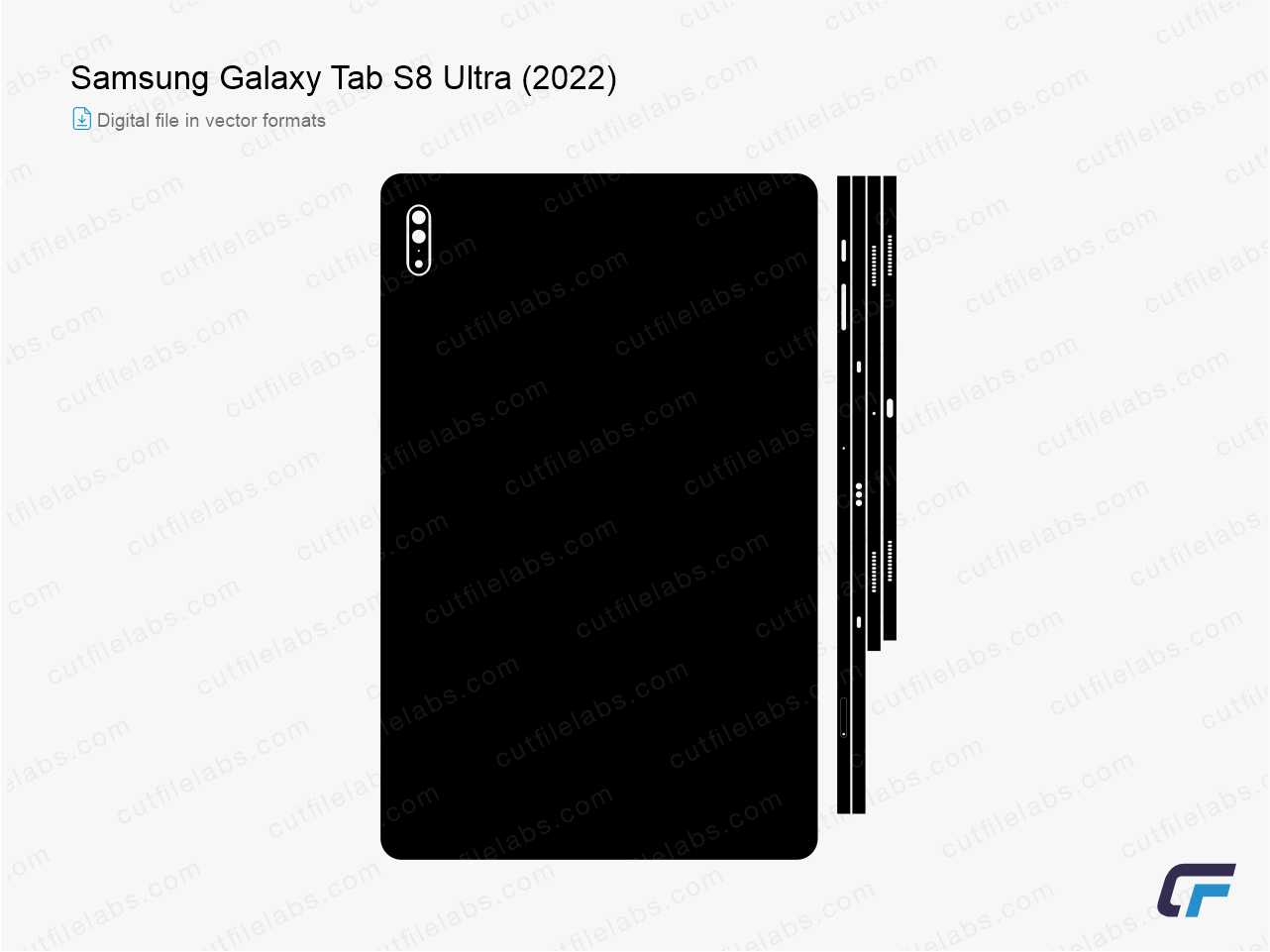 Samsung Tab S8 Ultra (2022) Cut File Template | CutFileLabs