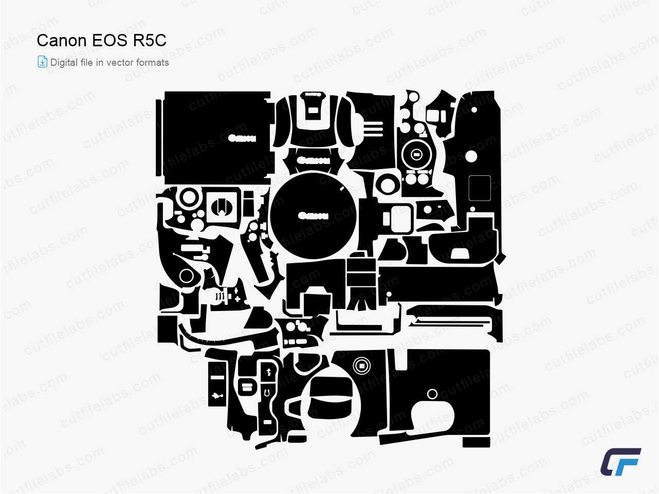 Canon EOS R5C (2022) Cut File Template | CutFileLabs