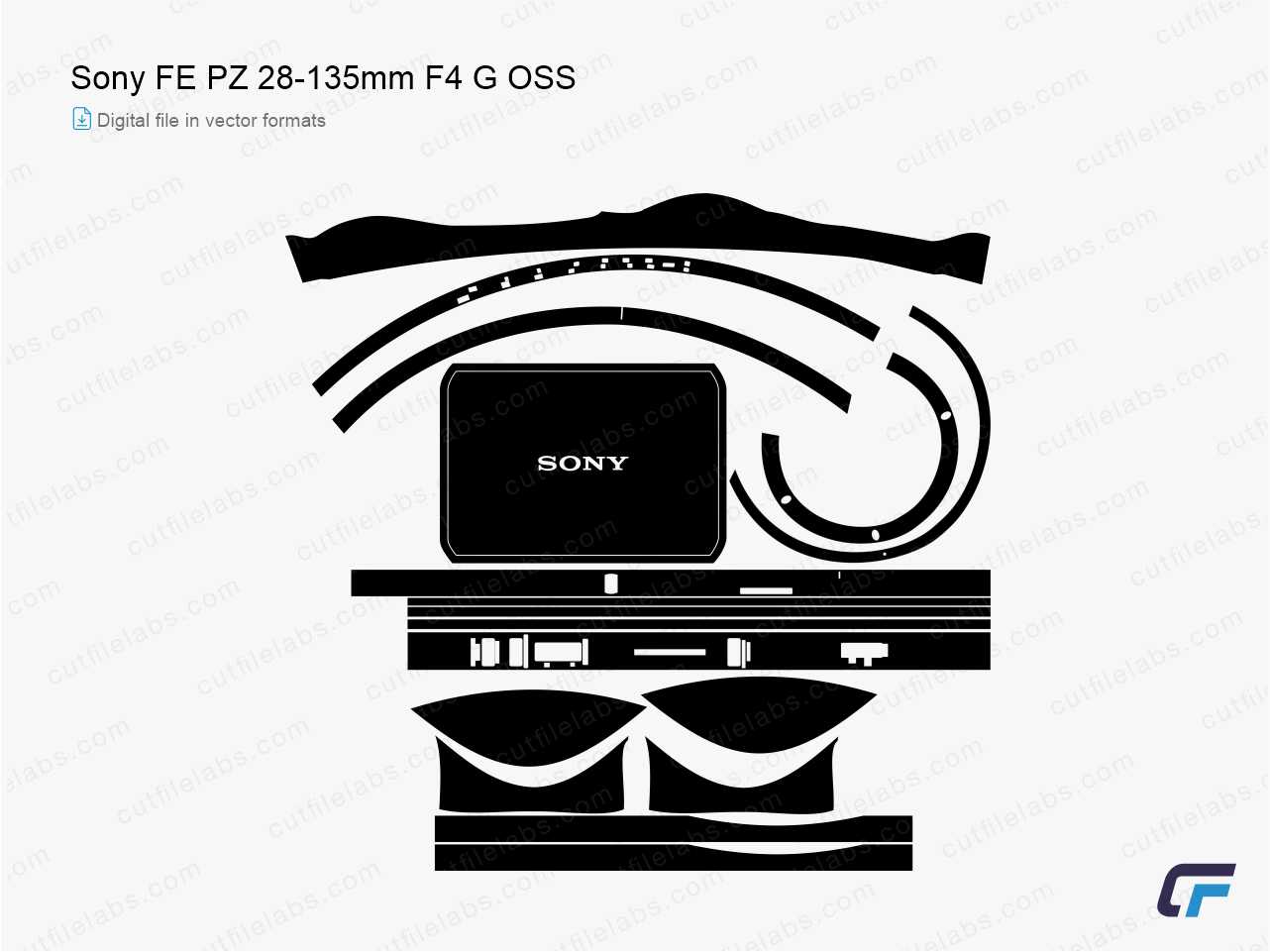 Sony FE 24-50mm F2.8 G (2024) Cut File Template | CutFileLabs