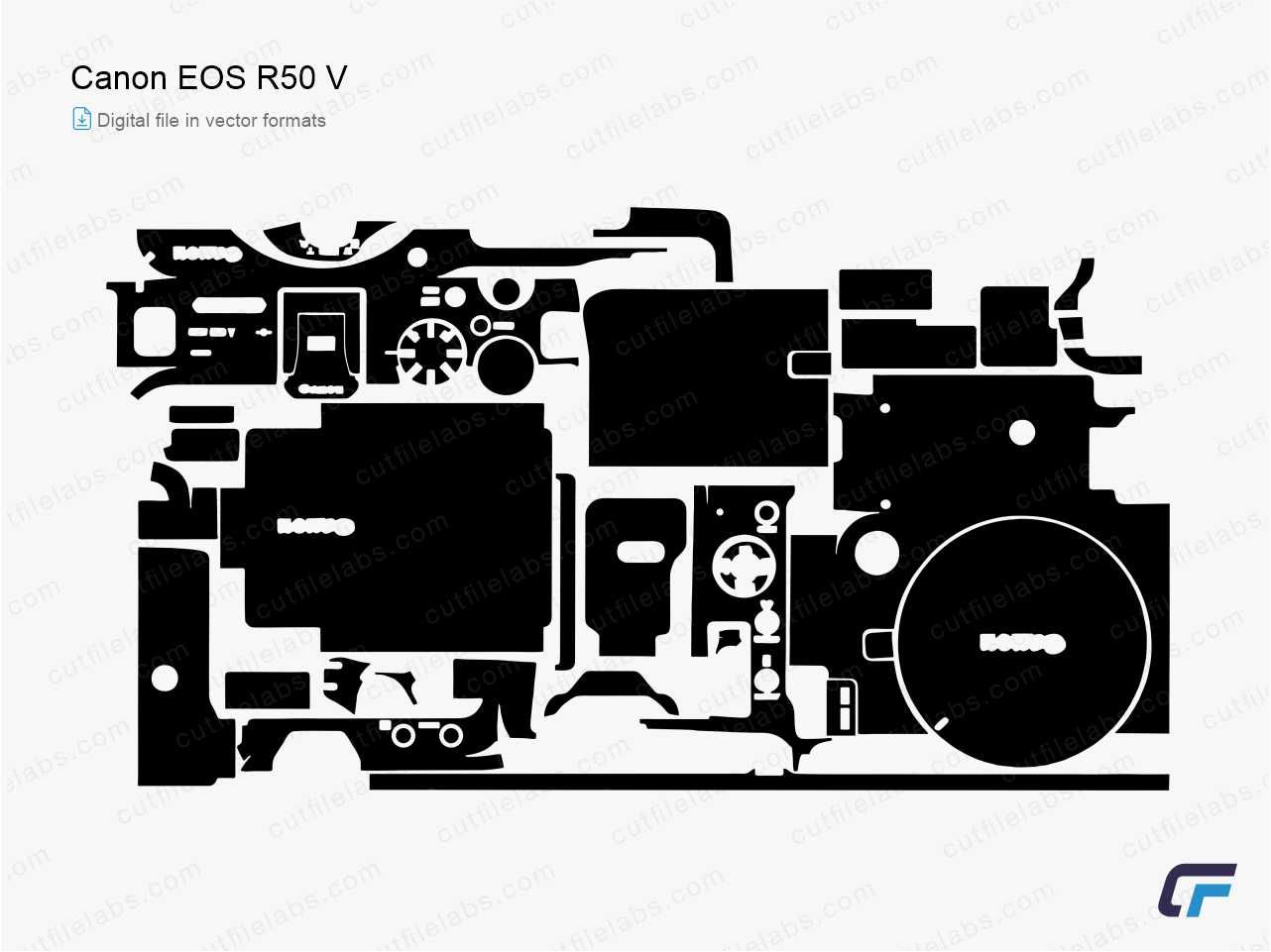 Canon EOS R50 V Cut File Template | CutFileLabs