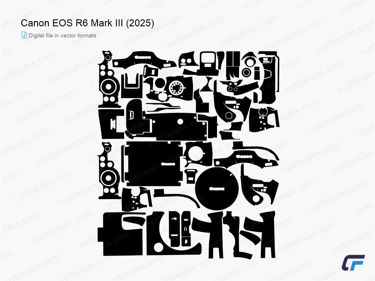 Canon EOS R6 Mark III Cut File Template | CutFileLabs