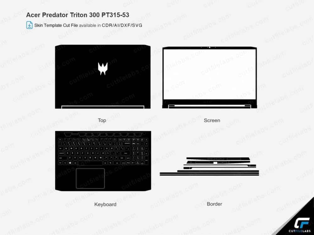 Acer Predator Triton 300 PT315-53 Cut File Template | Cut File Labs