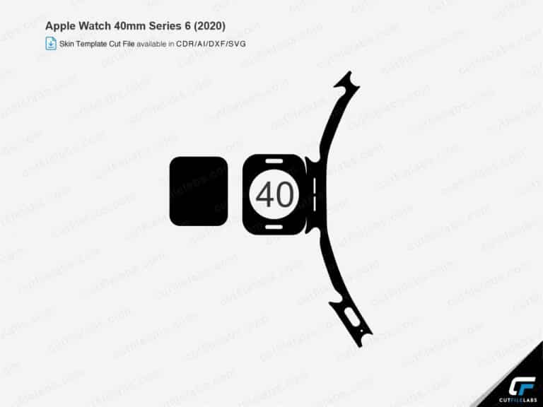 Apple Watch 40mm Series 6 (2020) Cut File Template | CutFileLabs