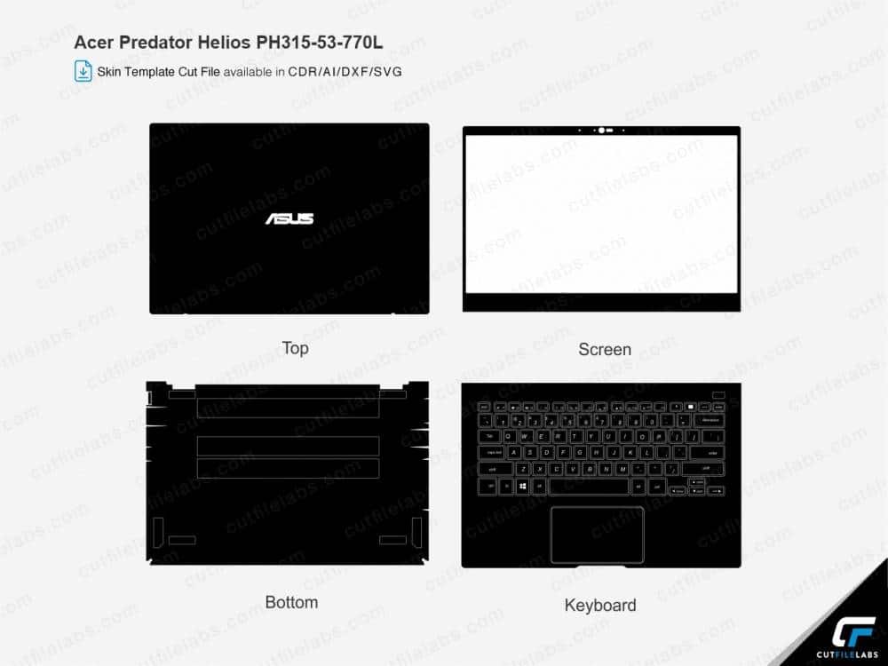 Acer Aspire 4710, 4310 Cut File Template | Cut File Labs