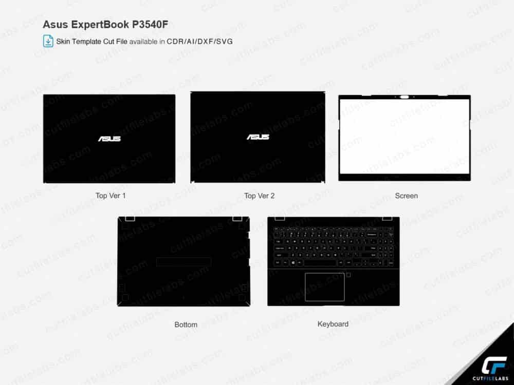 Asus ExpertBook P3540F (2019) Cut File Template | CutFileLabs