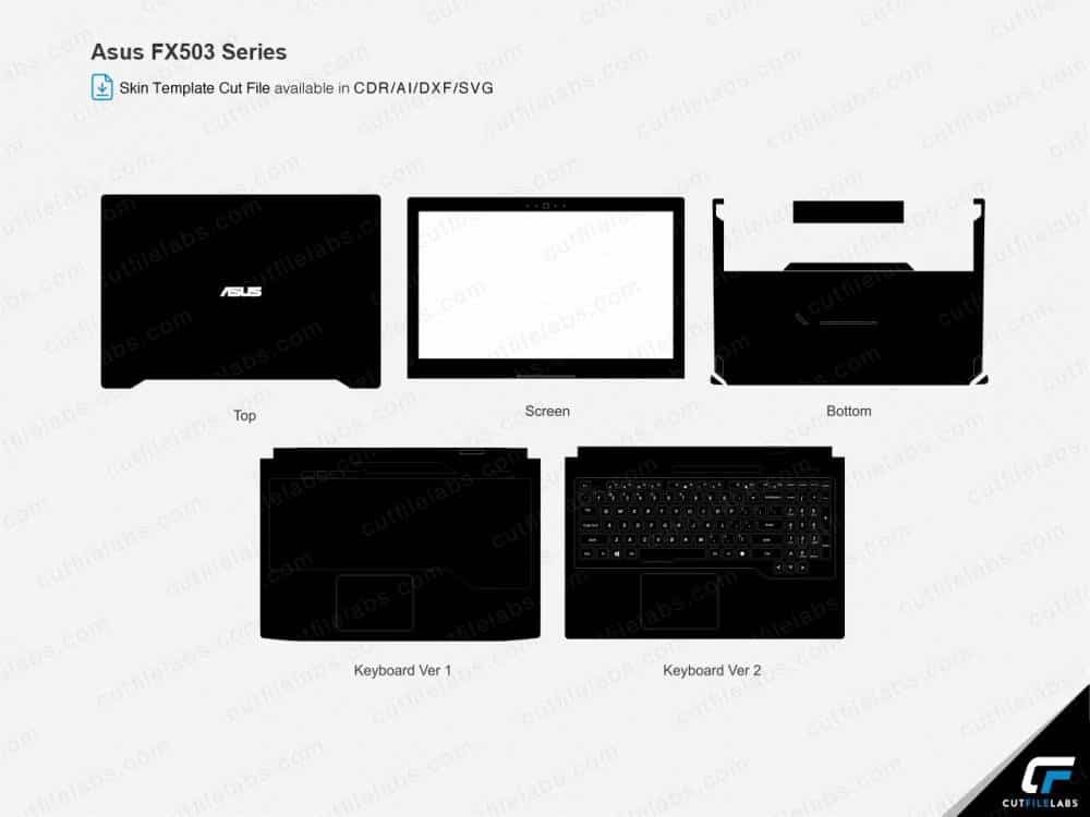 Asus TUF Gaming FX503 Series (2017) Cut File Template | CutFileLabs