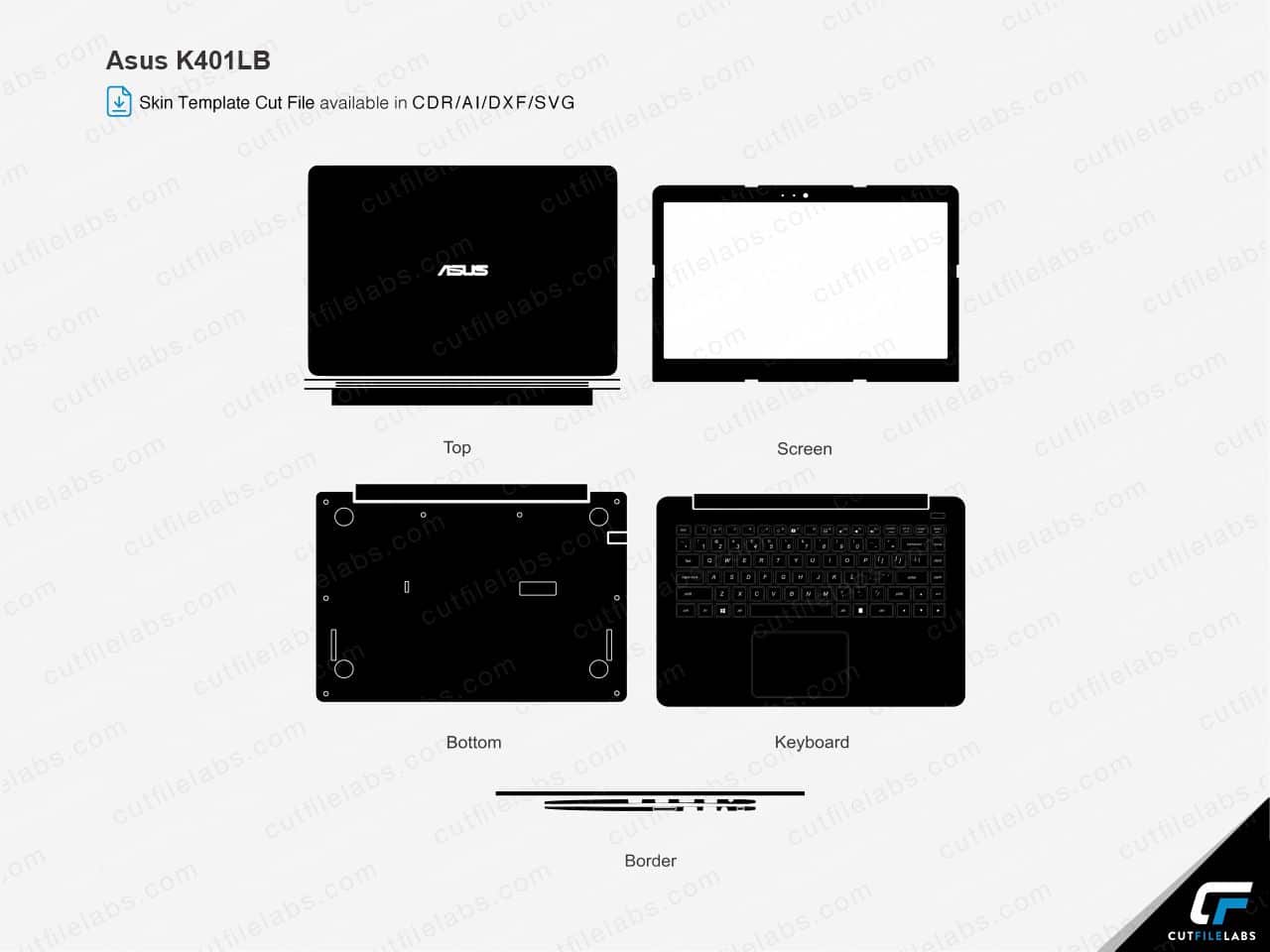Asus K401LB (2016) Cut File Template | CutFileLabs