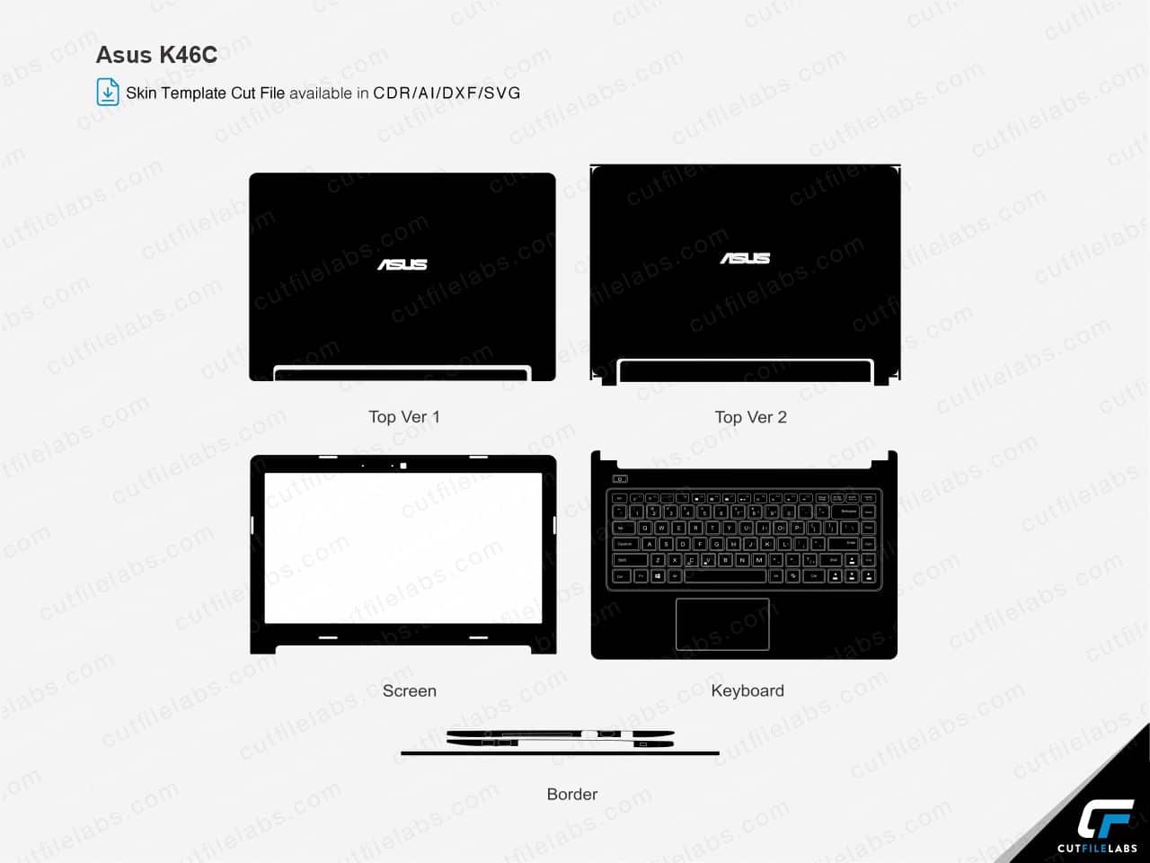 Asus K46C (2013) Cut File Template | CutFileLabs