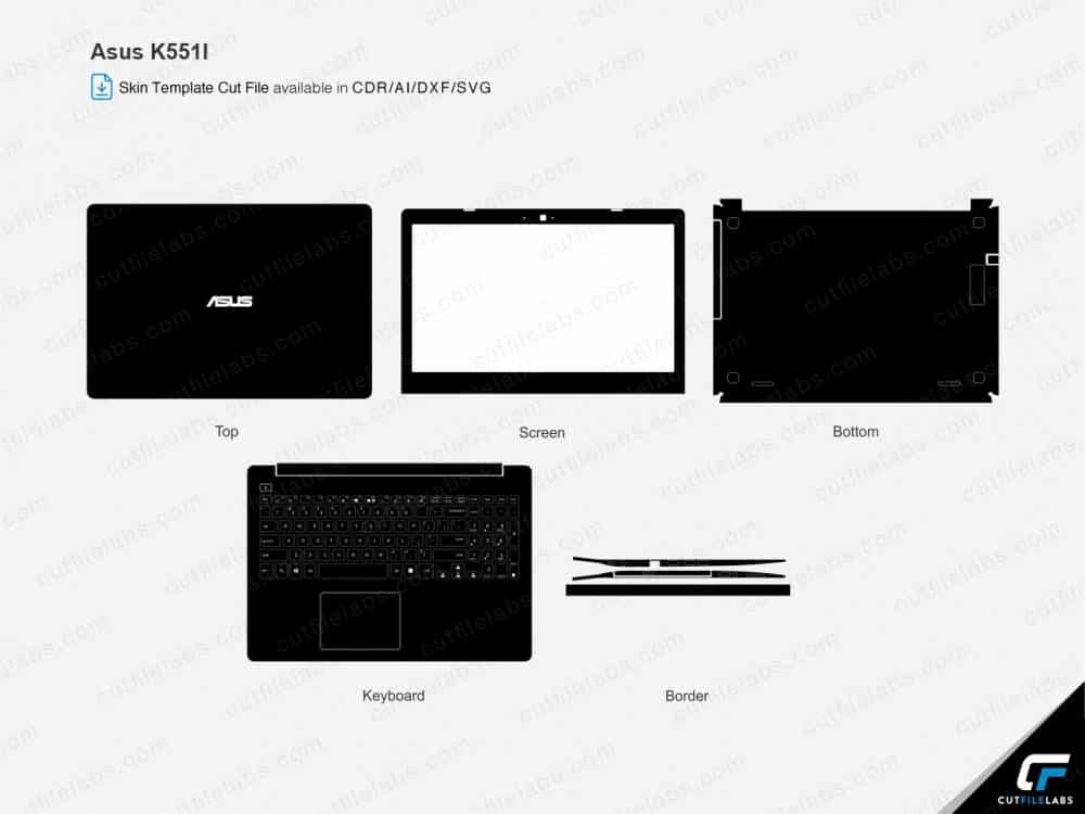 Asus K551L (2014) Cut File Template | CutFileLabs