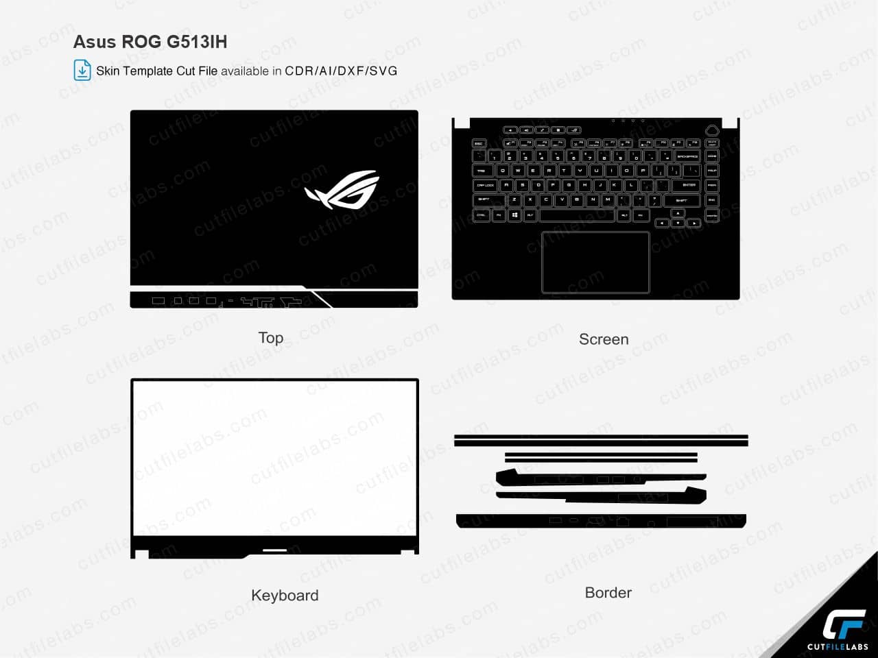 Asus ROG Strix G513IH (2021) Cut File Template | CutFileLabs