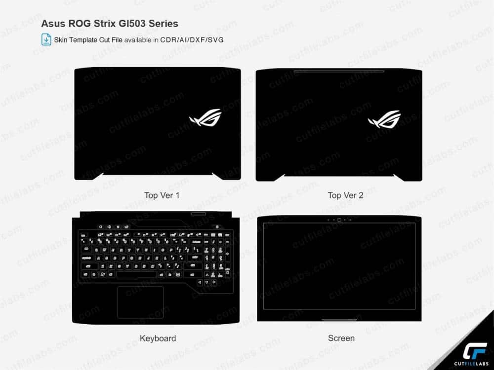 Asus ROG Strix GL503 Series Cut File Template | Cut File Labs