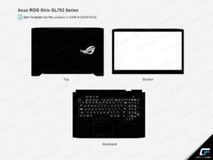 Asus ROG Strix GL703 (GS/GM/SE) Series (2017) Cut File Template ...