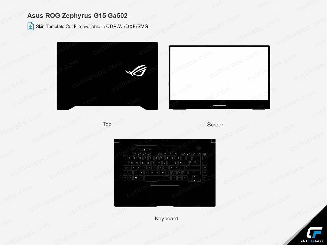 Asus ROG Zephyrus G15 GA502 (2019) Cut File Template | CutFileLabs