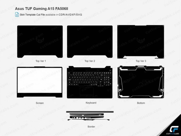 Asus TUF Gaming A15 FA506 Series (2020) Cut File Template | CutFileLabs