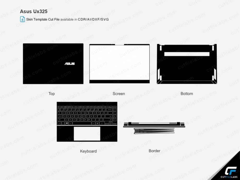Asus ZenBook 13 UX325 (2020) Cut File Template | CutFileLabs