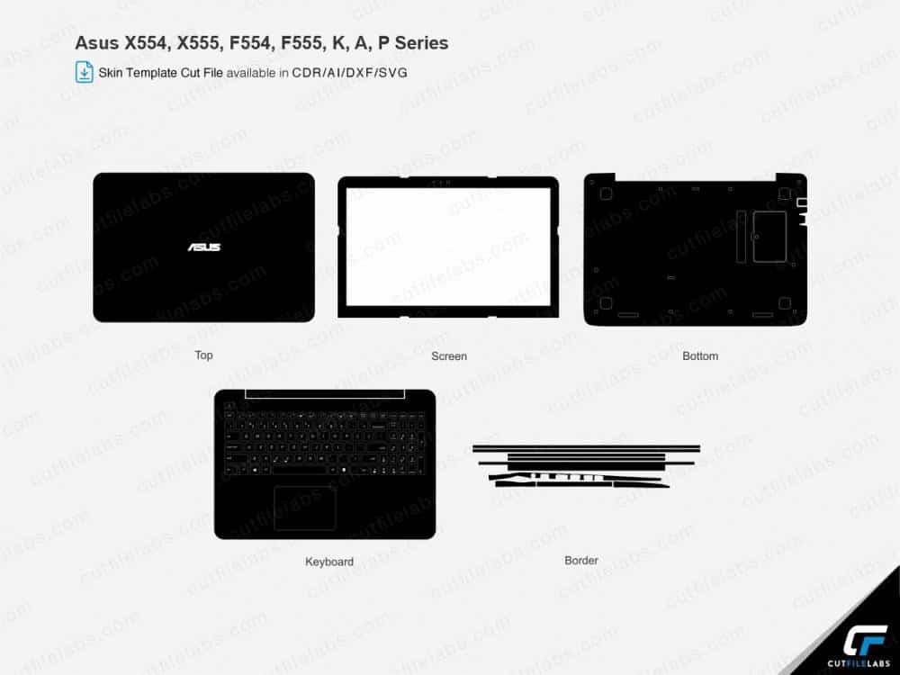 Asus X554, X555, F554, F555, K, A, P Series (2016) Cut File Template ...