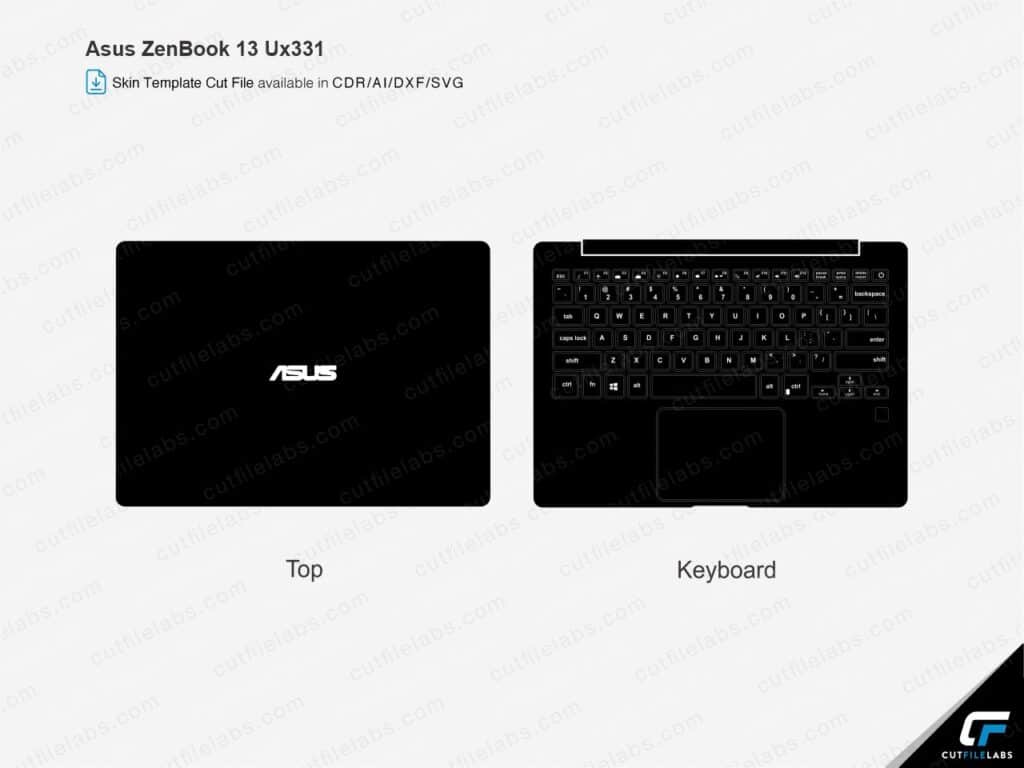 Asus ZenBook 13 UX331 (2018) Cut File Template | CutFileLabs