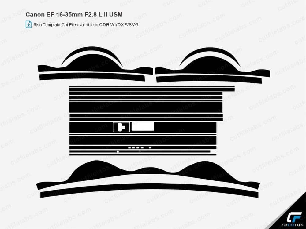 Canon EF 16-35mm F2.8 L II USM (2007) Cut File Template | CutFileLabs