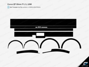 Canon EF 50mm F1.2 L USM (2007) Cut File Template | CutFileLabs