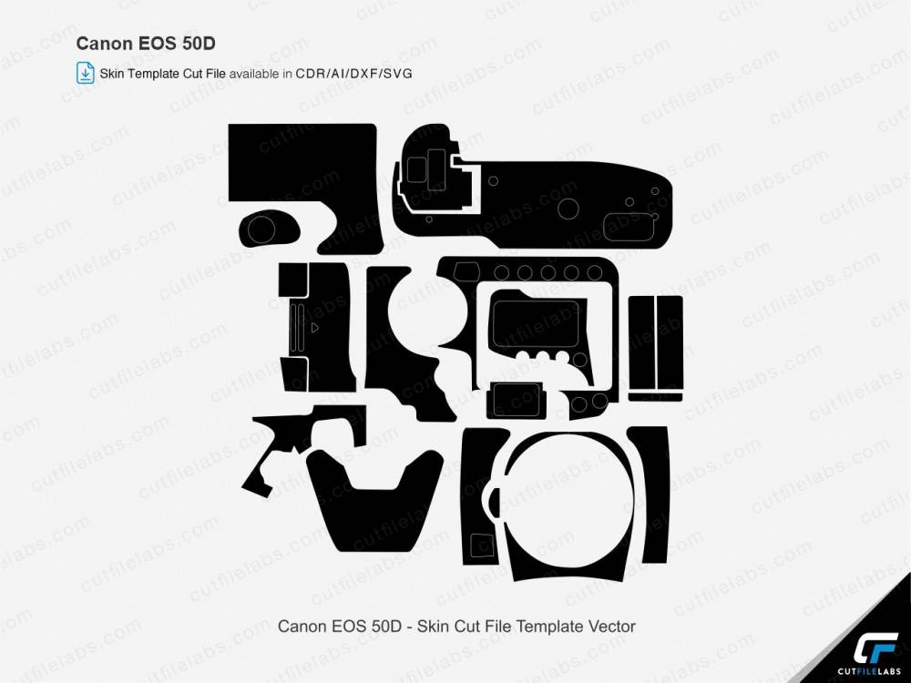 Canon EOS 50D (2008) Cut File Template | CutFileLabs