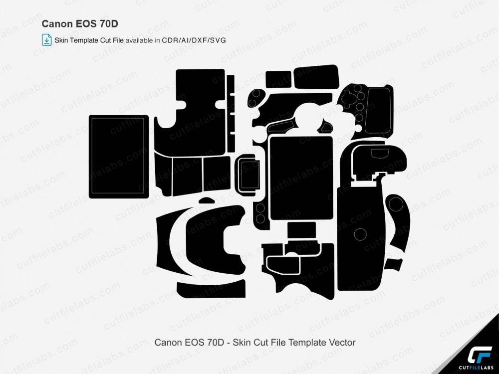 Canon EOS 70D (2013) Cut File Template | CutFileLabs