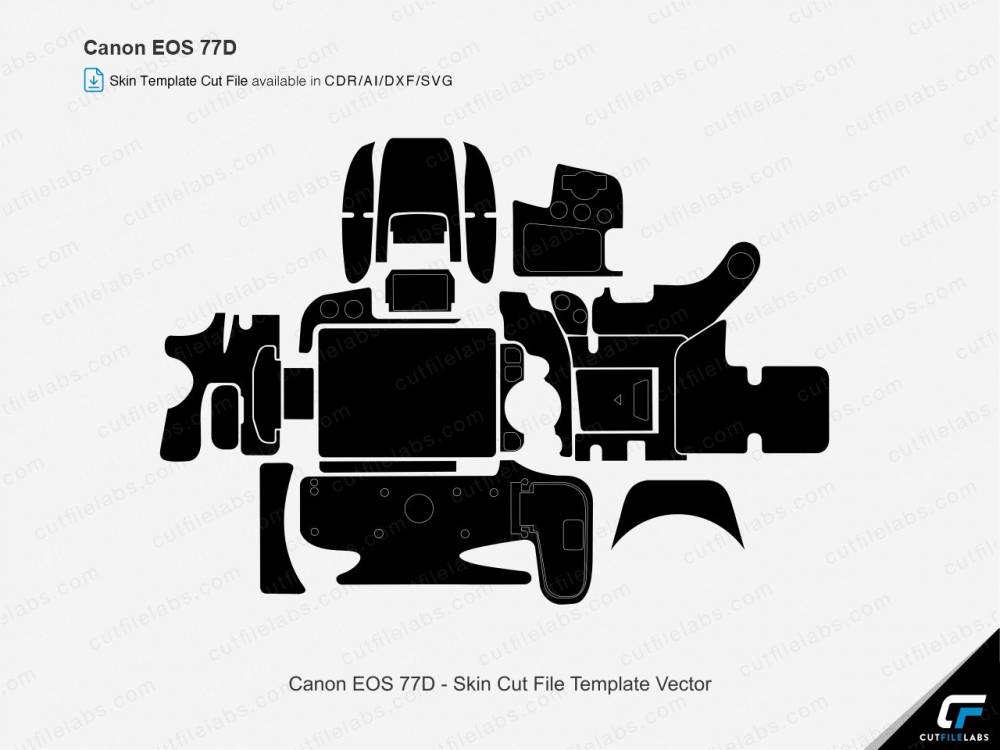 Canon EOS 77D (2017) Cut File Template | CutFileLabs