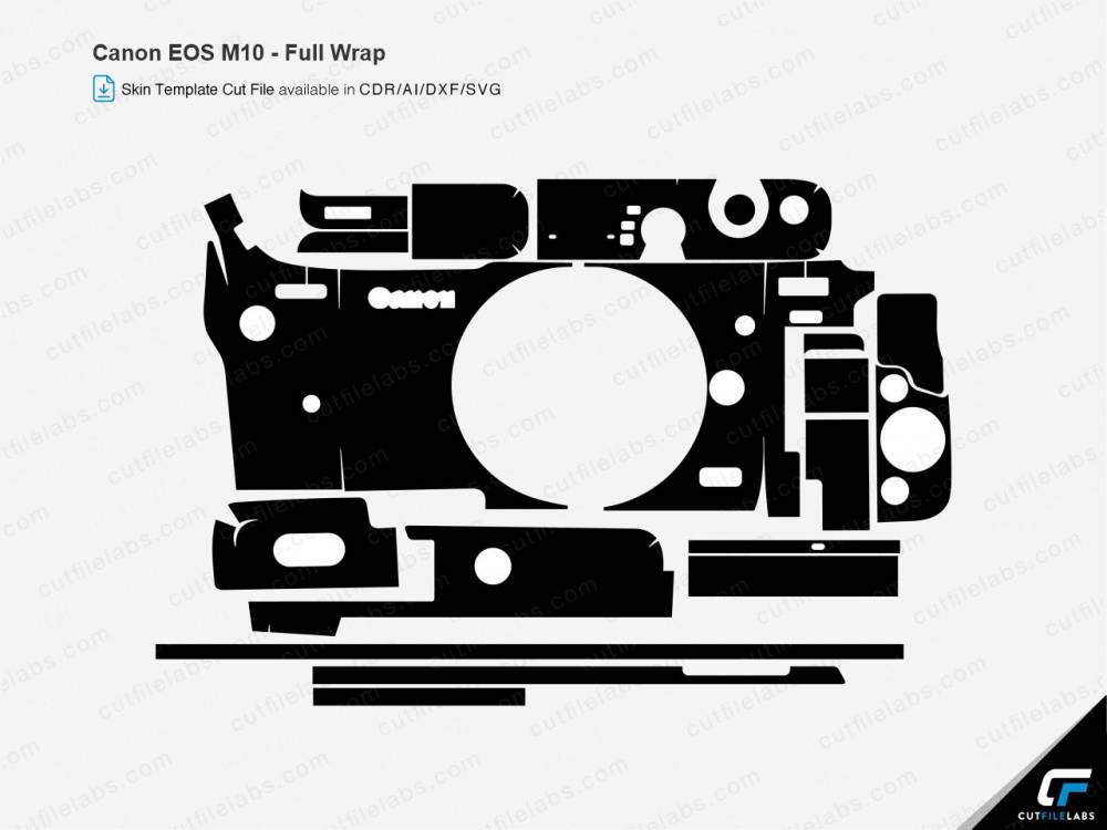 Canon EOS M10 (2015) Cut File Template | CutFileLabs