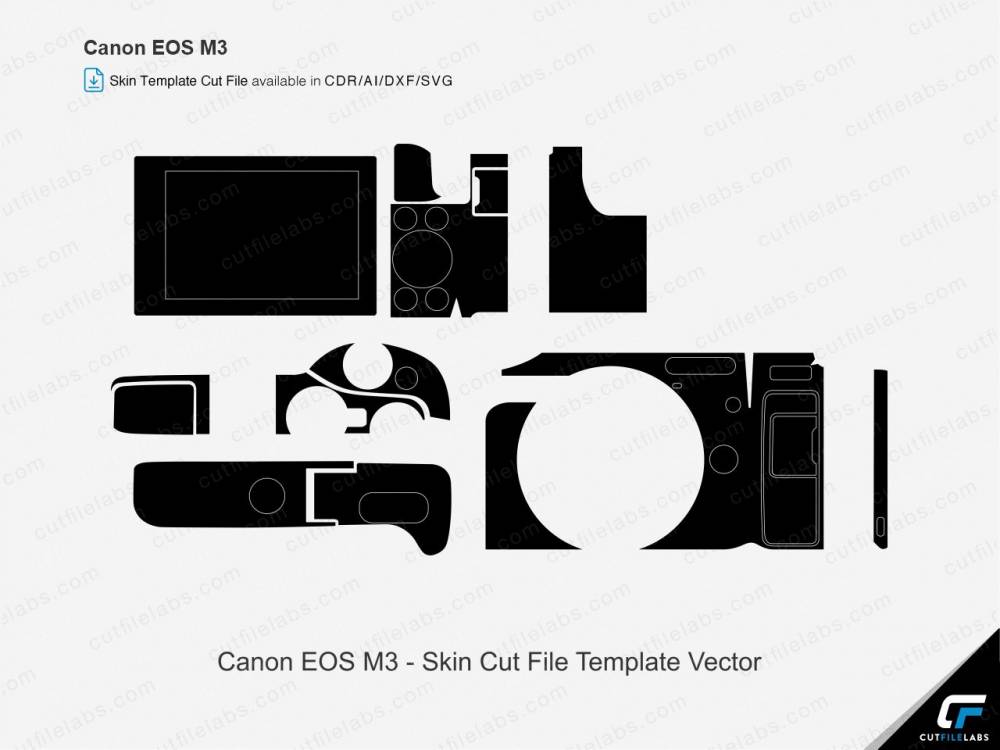 Canon EOS M3 (2015) Cut File Template | CutFileLabs