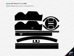 Canon RF 50mm F1.2 L USM (2018) Cut File Template | CutFileLabs