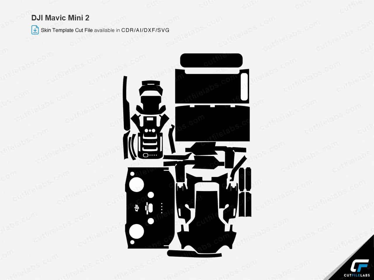 DJI Mavic Mini 2 (2020) Cut File Template | CutFileLabs