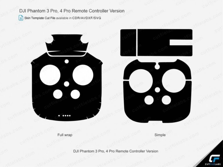 DJI Phantom 3, 4 Pro Remote Controller (2015, 2016) Cut File Template ...