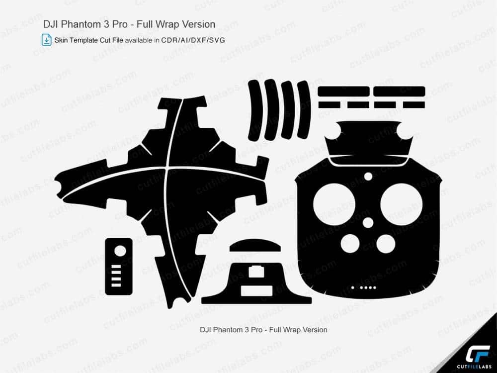 DJI Phantom 3 Pro (2015) Cut File Template | CutFileLabs