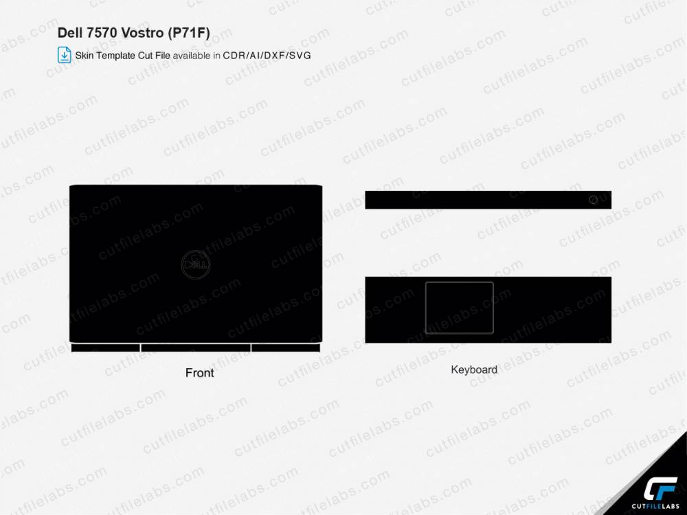 Dell 7570 Vostro (P71F) Cut File Template | Cut File Labs