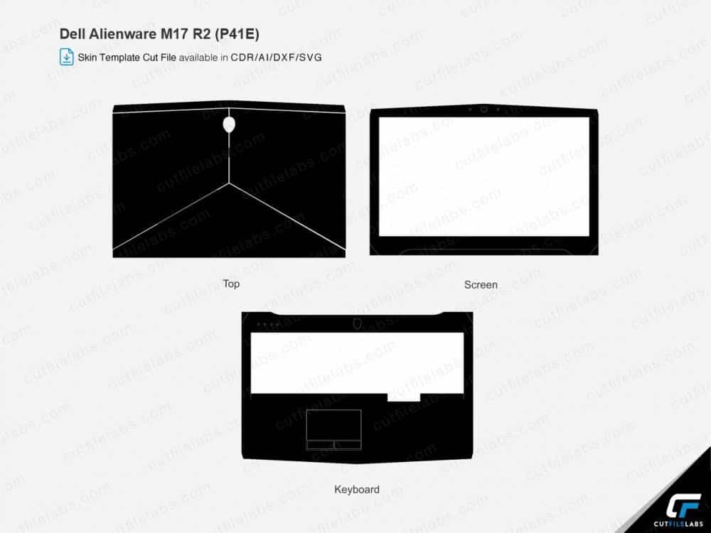 Dell Alienware m17 R2 (P41E) (2019) Cut File Template | CutFileLabs