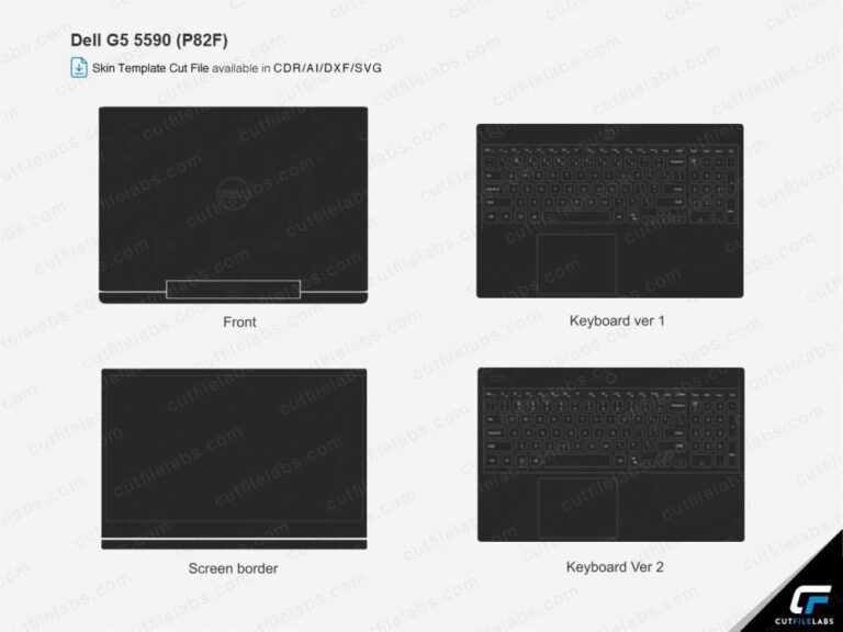 Dell Latitude E6520 (P14F, P15G) (2010) Cut File Template | CutFileLabs
