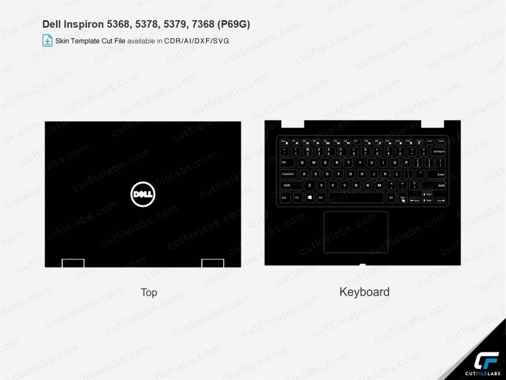 Dell Inspiron 14 5410 2-in-1, 7415 2-in-1 (P147G) Cut File Template ...