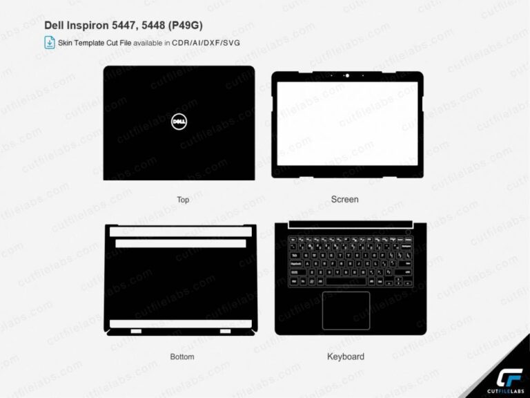 Dell Inspiron 5447, 5448 (P49G) (2014, 2015) Cut File Template ...