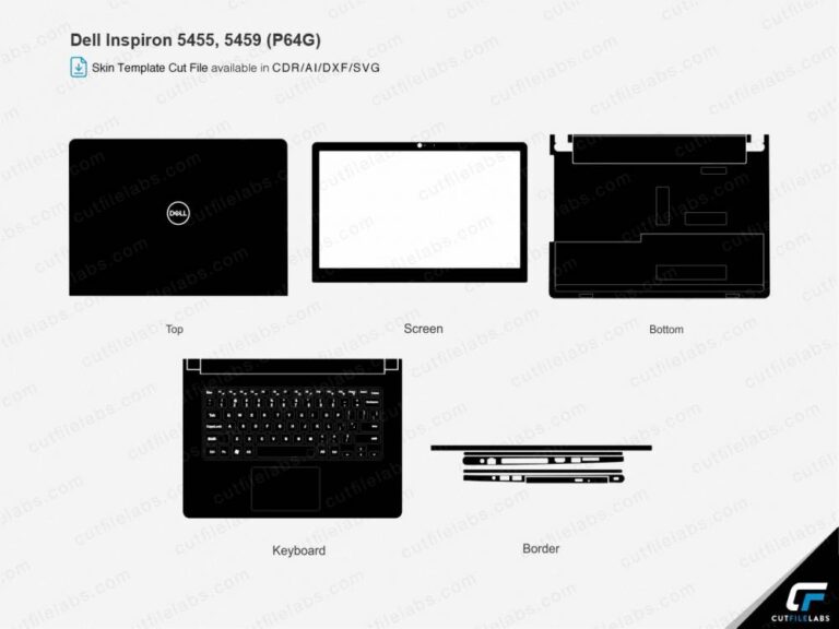 Dell Inspiron 5455, 5459 (P64G) (2015) Cut File Template | Cut File Labs