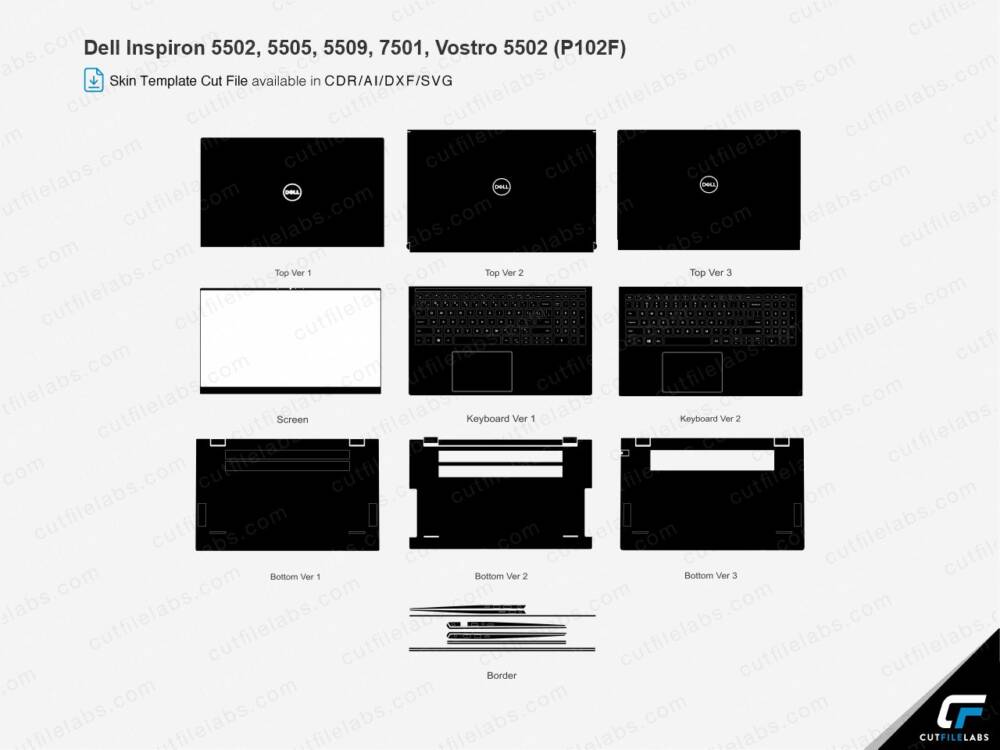 Dell Inspiron 3480, 3481, 3490, 3493, Vostro 3480 (P89G) Cut File ...